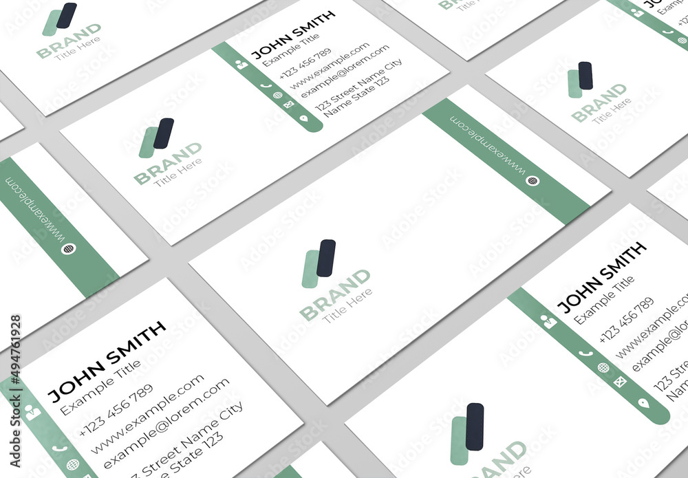 Business Card Layout Stock Template | Adobe Stock