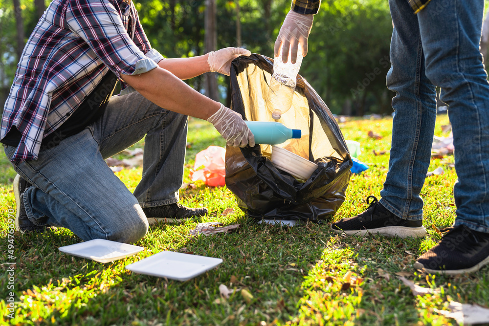 Collecting the garbage and separating waste to freshen the problem of ...