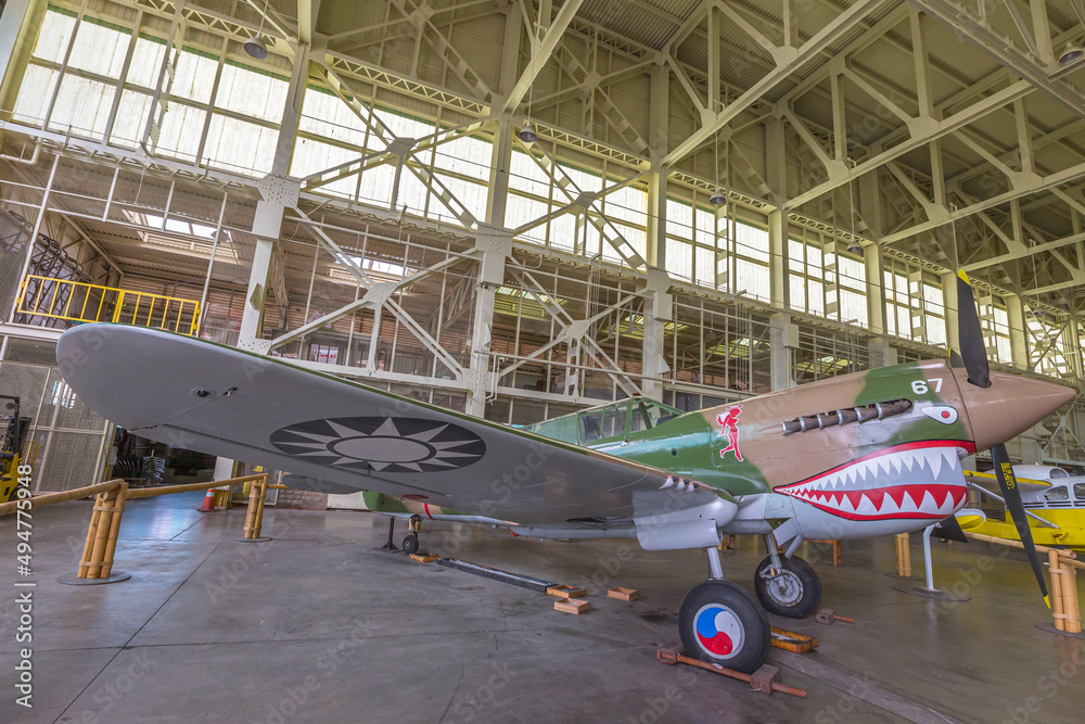 Hawaii, United States - August 2016: Curtiss P-40E Warhawk single ...