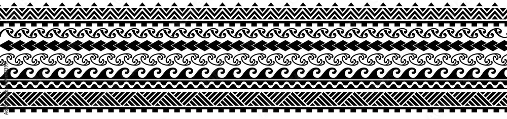 maori geometric pattern tattoo design texture dark 마오리 문양 타투 도안 Stock ...