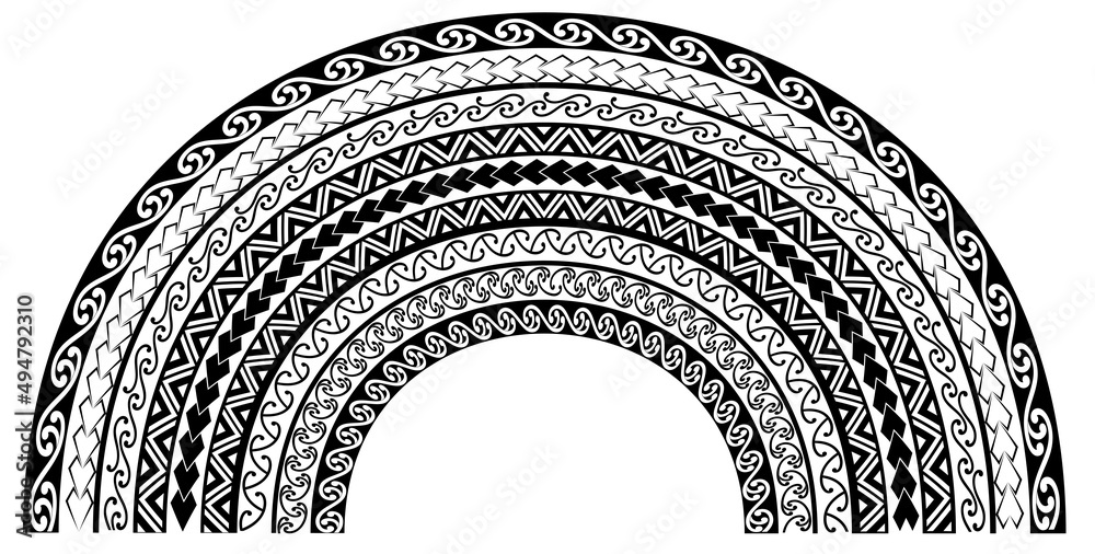 Photo & Art Print Maori geometric pattern tattoo design texture half ...