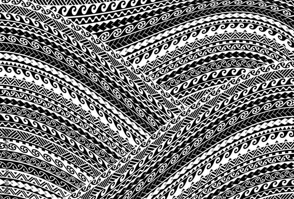 maori geometric pattern tattoo design texture wave cross intricate big ...