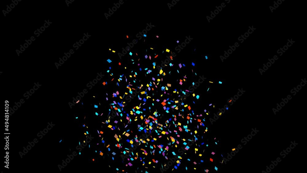 Colorful confetti paper explosion cannon party and birthday celebration ...