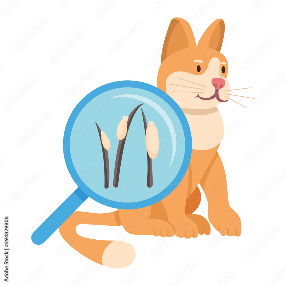 Vetor de Dog with parasites cartoon flat illustration do Stock | Adobe ...