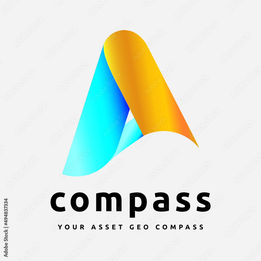 Asset Compass - Construction Logo Stock Vector | Adobe Stock