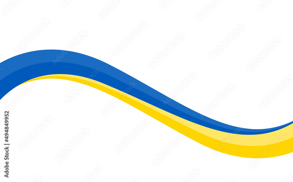 wavy pattern with Ukraine national flag, border frame striped flag of ...