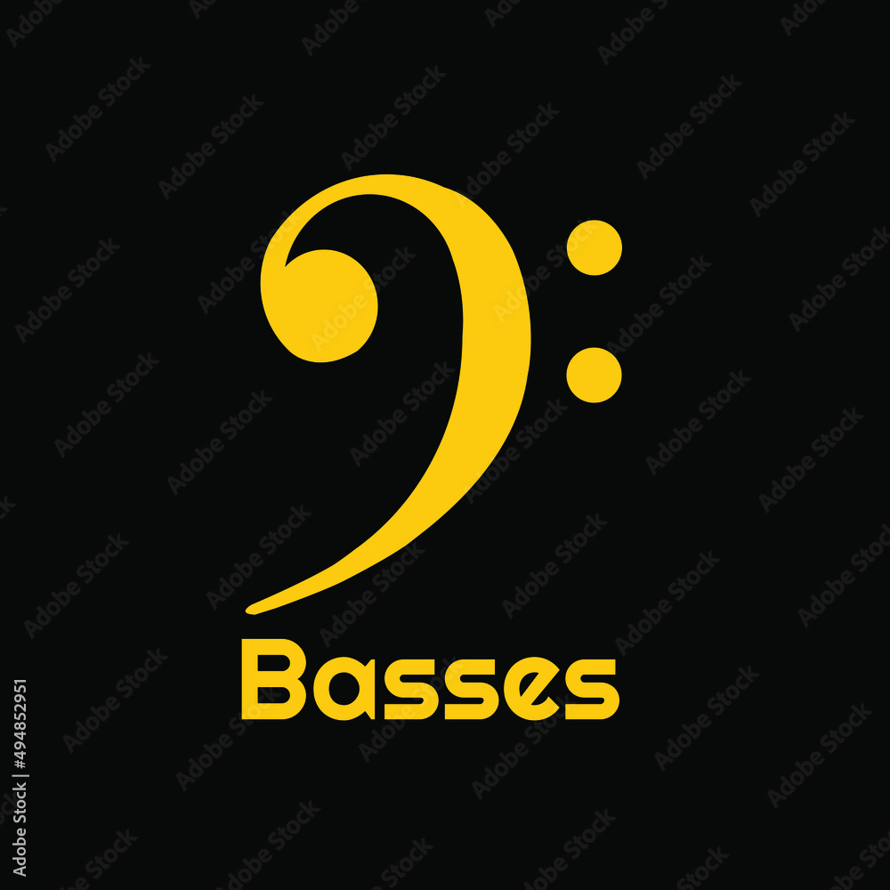 treble clef, music note sketch icon, bass icon vector isolated, treble ...