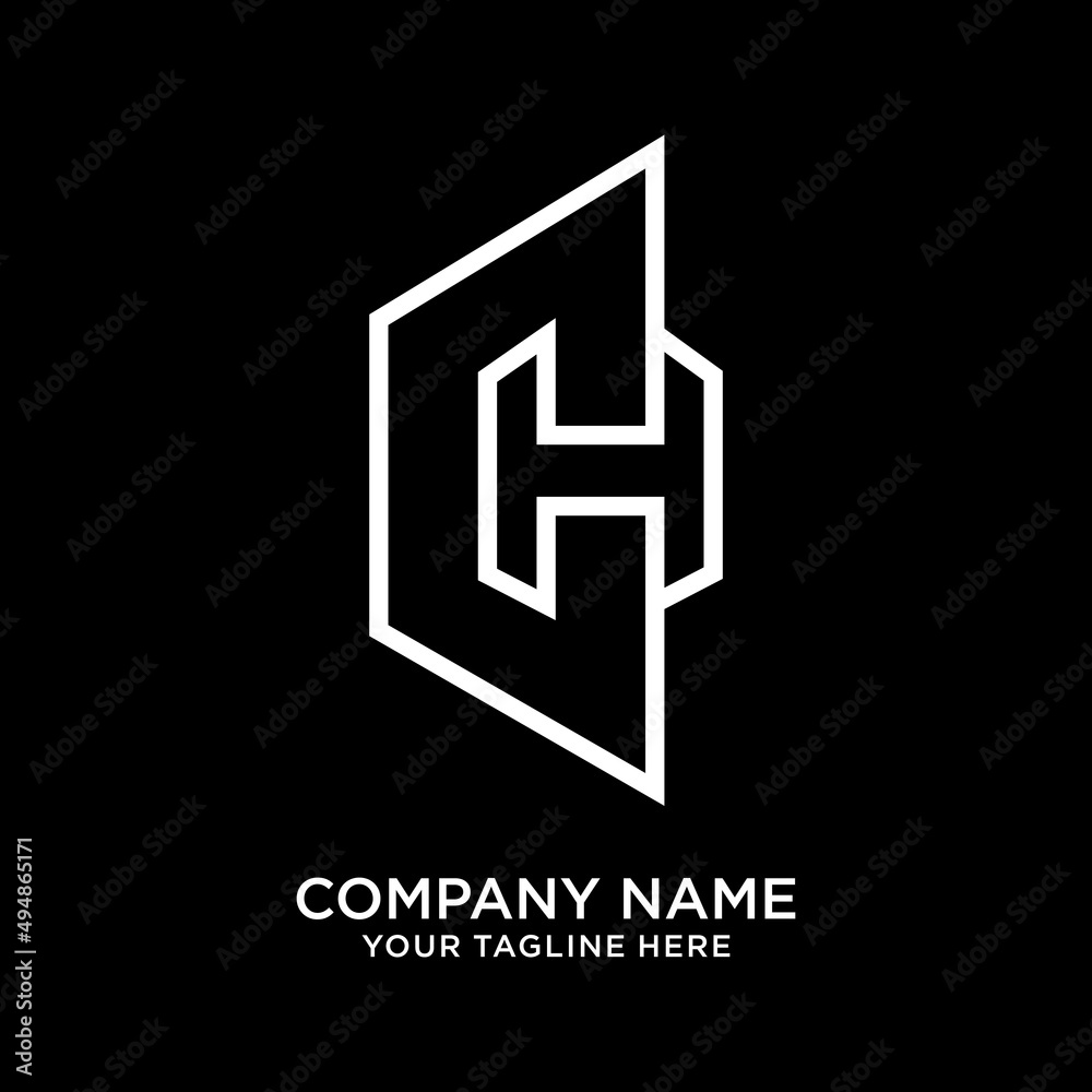 Letter CH Simple and Minimalist Logo Stock Vector | Adobe Stock