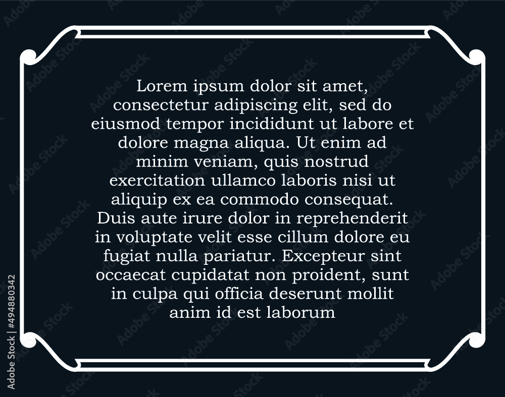 Border frame. Vector frame in the shape of paper or parchment scroll ...