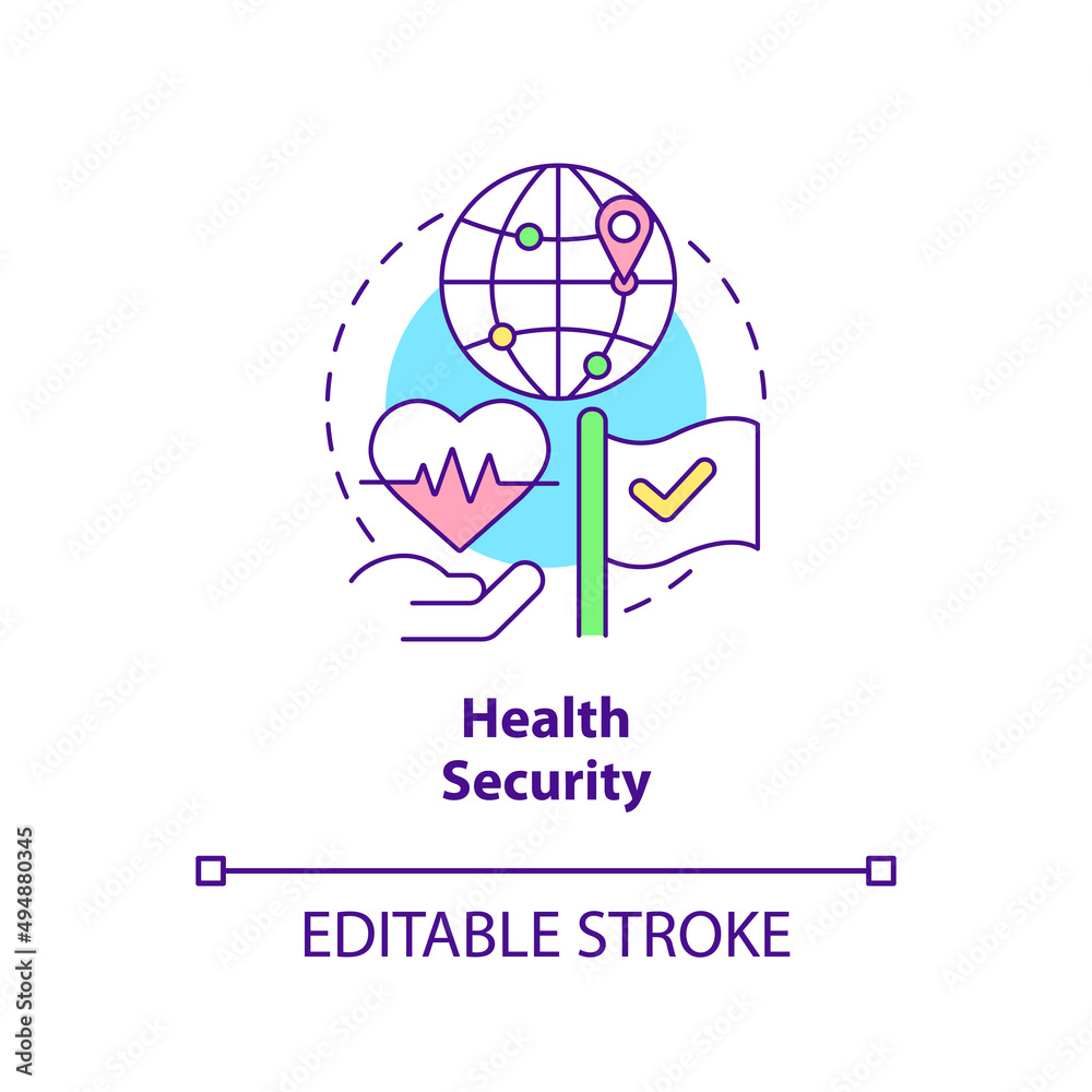 Health security concept icon. Citizens service. Element of national ...