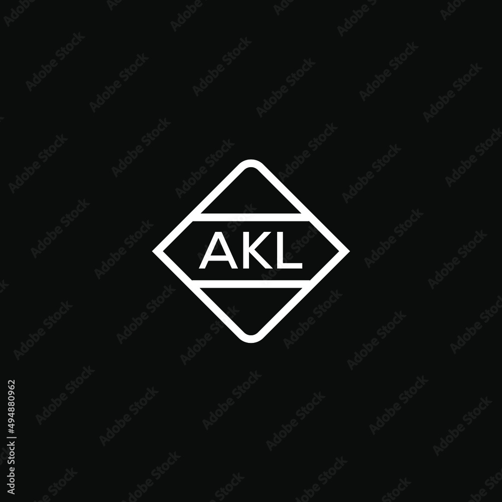 AKL 3 letter design for logo and icon.AKL monogram logo.vector ...