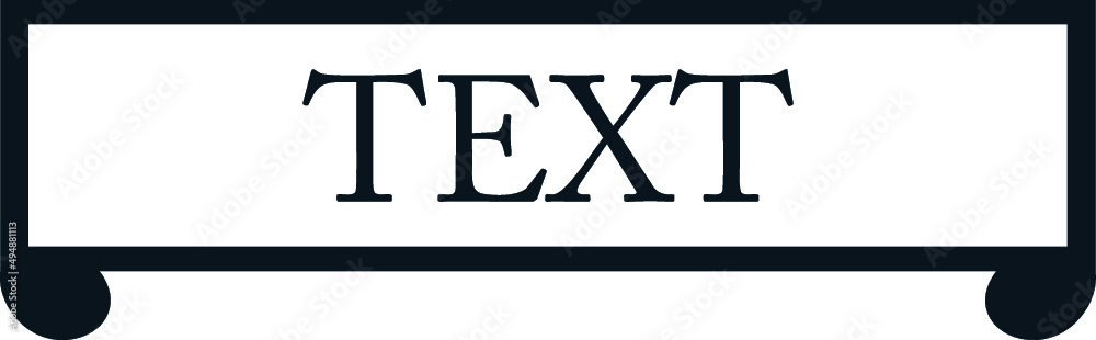 Border frame. Vector frame in the shape of paper or parchment scroll ...