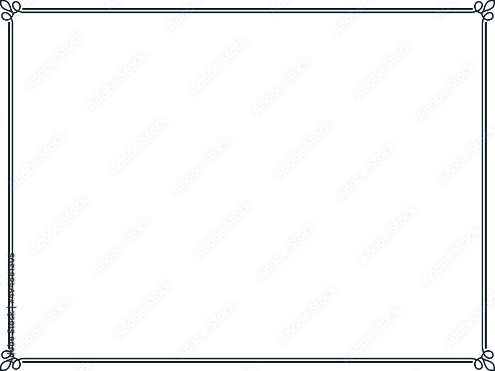 Border frame. Vector frame isolated on white background Stock Vector ...