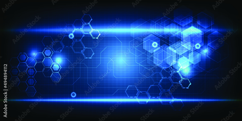 Vector illustrations of digital horizontal space and perspective ...