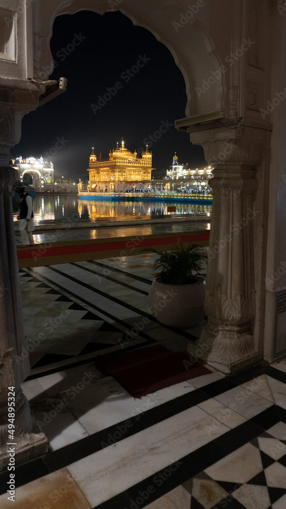 Golden Temple in night Stock Photo | Adobe Stock
