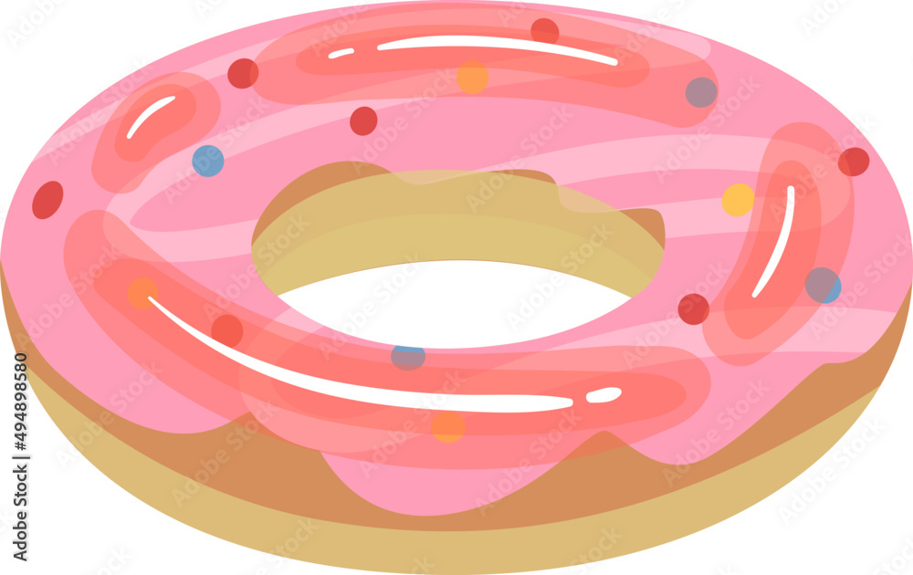 Donut Shaped Inflatable Rubber Ring Cartoon Illustration Stock Vector ...