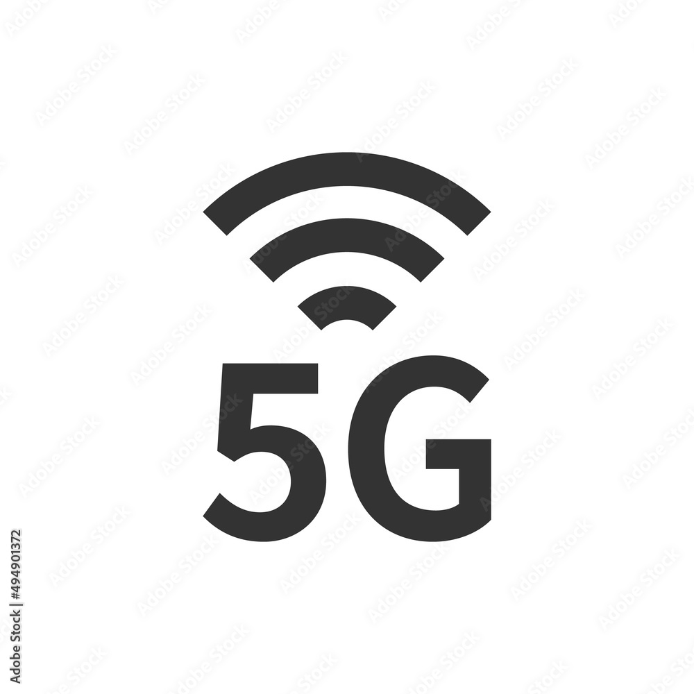 5G icon symbol isolated on white background. Vector illustration Stock ...
