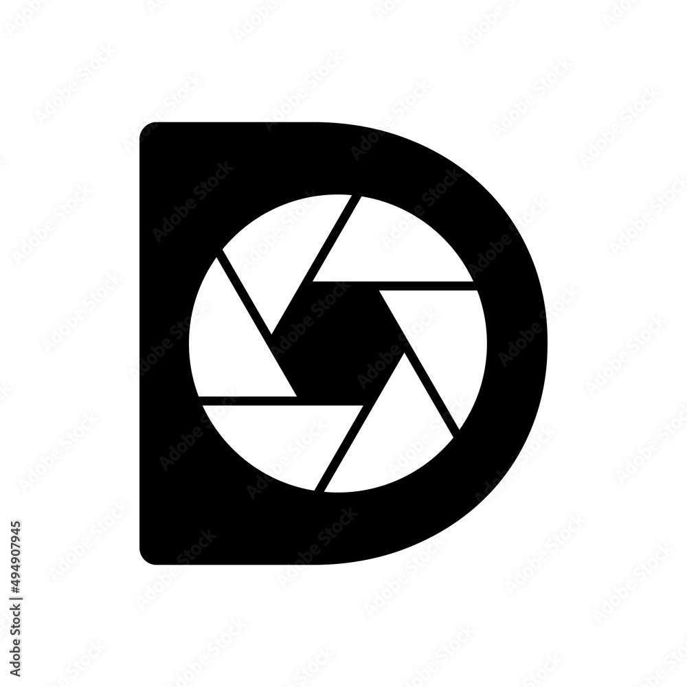 Initial Letter D Photography Logo Camera lens Concept. Photography Logo ...