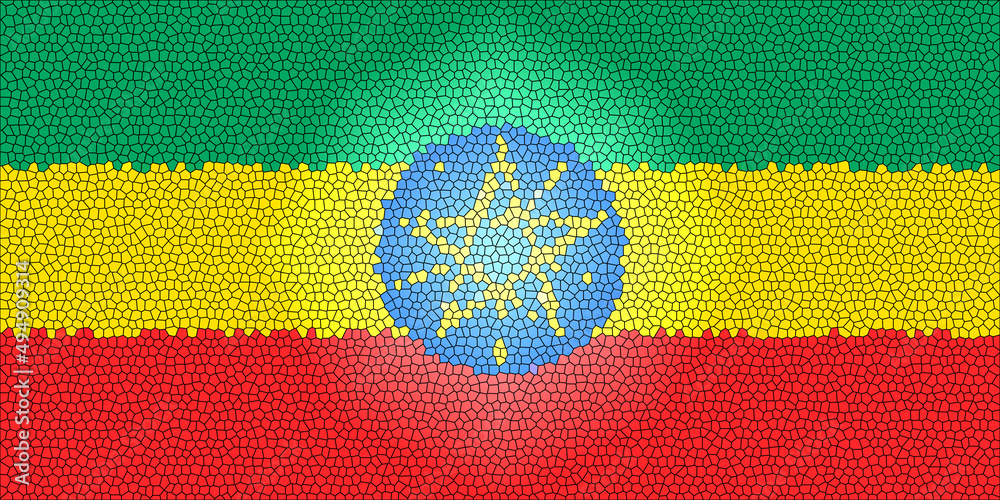 Ethiopia flag. ET national banner. Ethiopia patriotism symbol. State ...