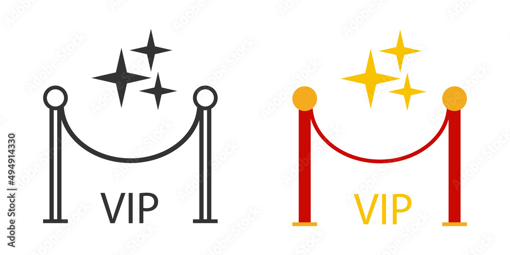 Vip zone icon. Club enter barrier symbol. Sign museum fence vector ...