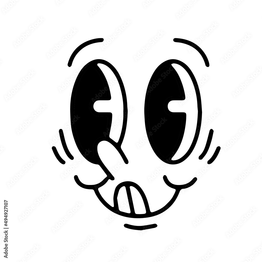 old cartoon mascot character elements. different clipart, faces, limbs ...