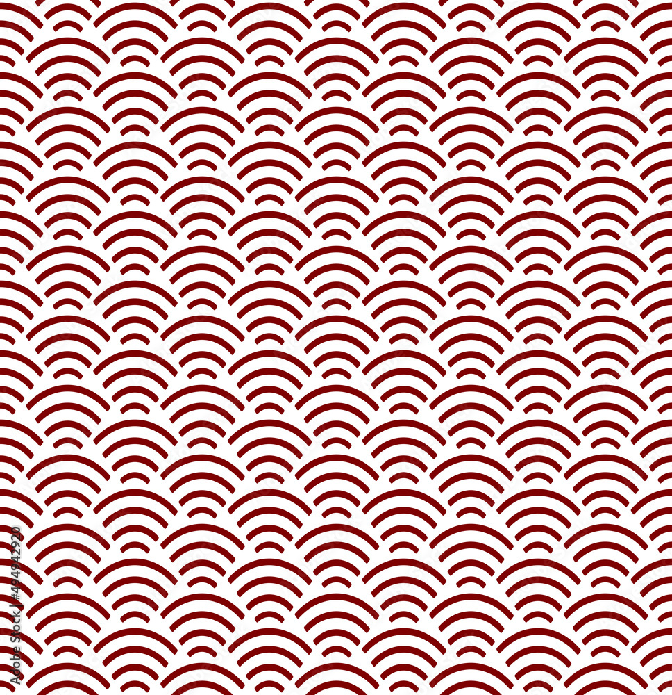 Abstract seamless pattern in eastern asian style. Japanese wave dark ...