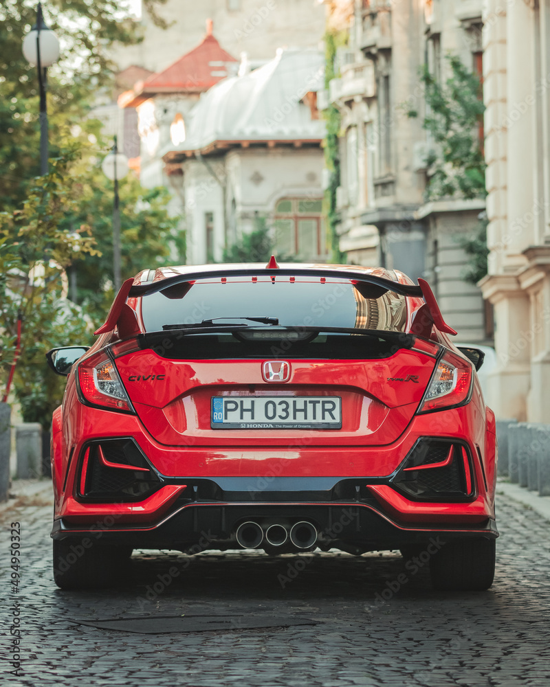Honda Civic Type R Ultimate Edition rear view, stop lights, wheel and ...
