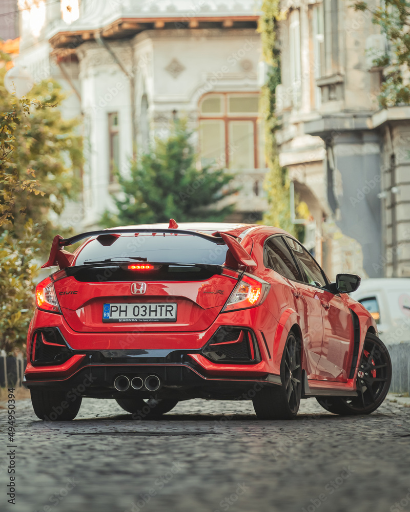Honda Civic Type R Ultimate Edition rear view, stop lights, wheel and ...