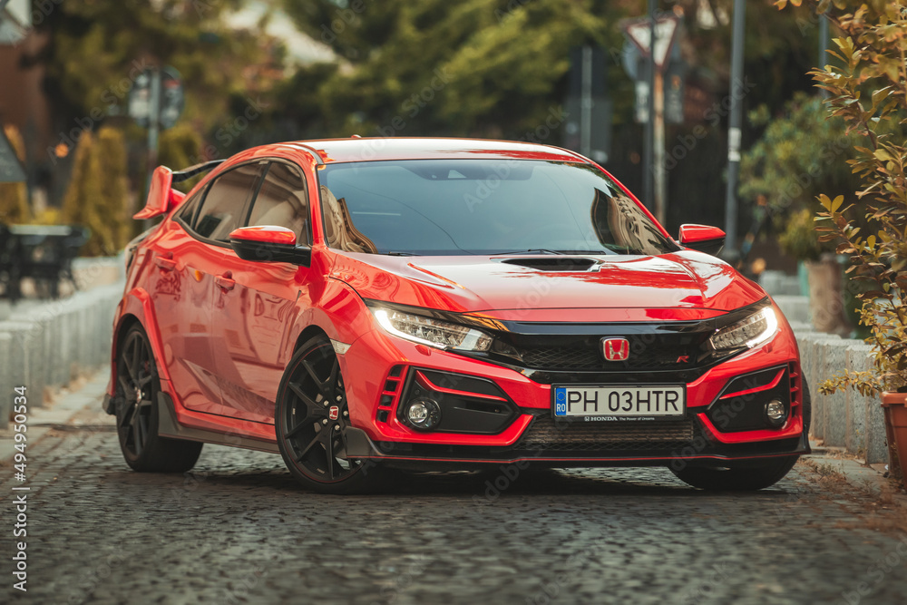 Honda Civic Type R Ultimate Edition front view, grille, headlights and ...