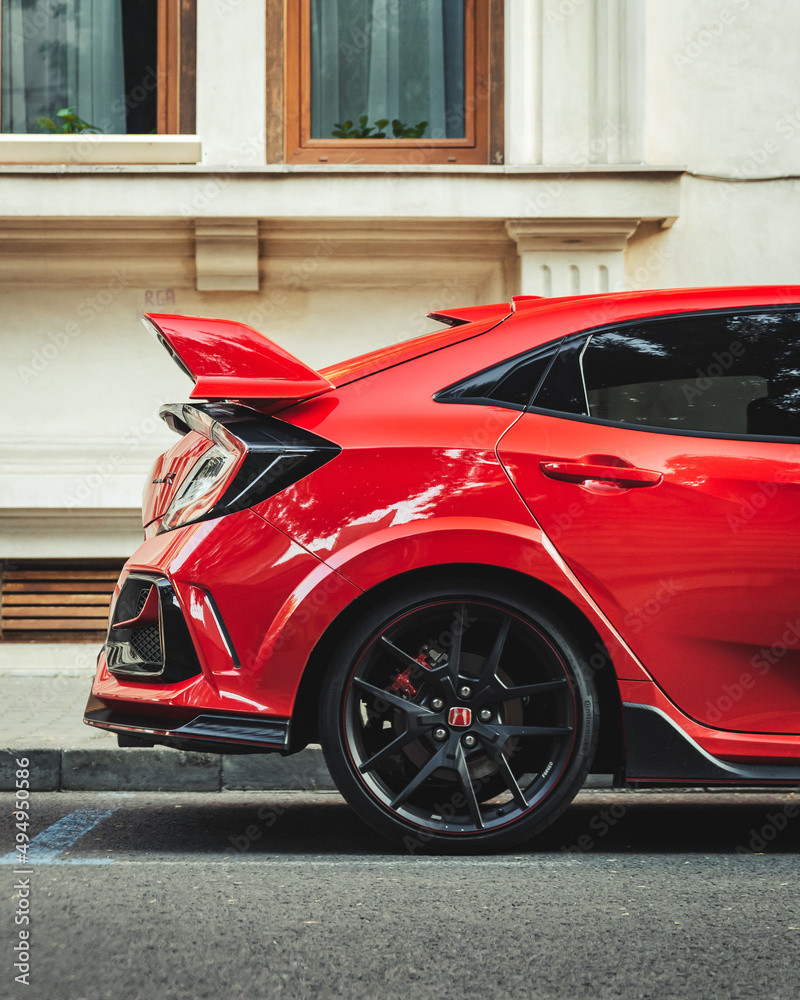 Honda Civic Type R Ultimate Edition side view of the rear wheel Stock ...