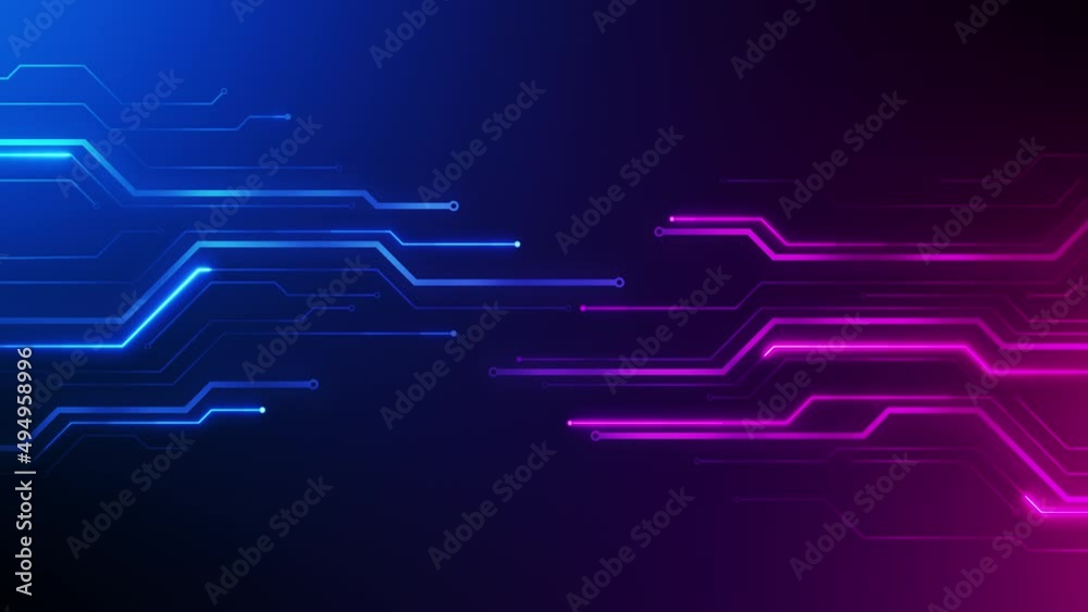 Electronics abstract background. Circuit lines motion for technology ...