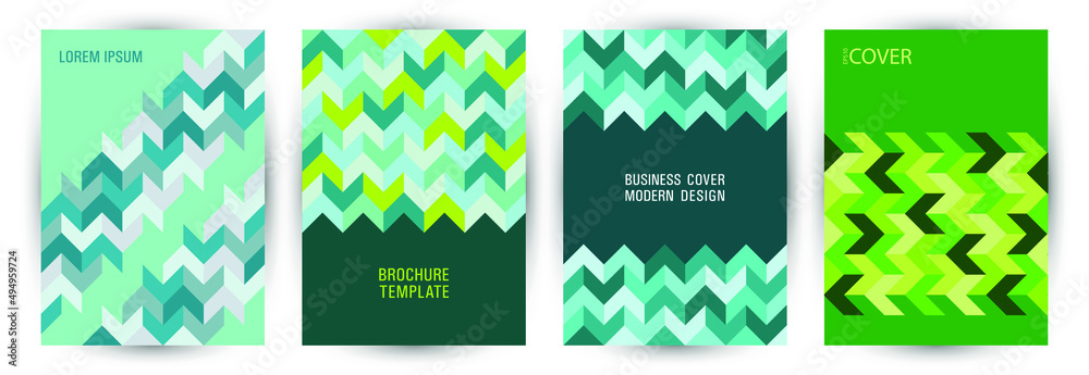 Green cover page layout bandle vector geometric graphic design. Stock ...