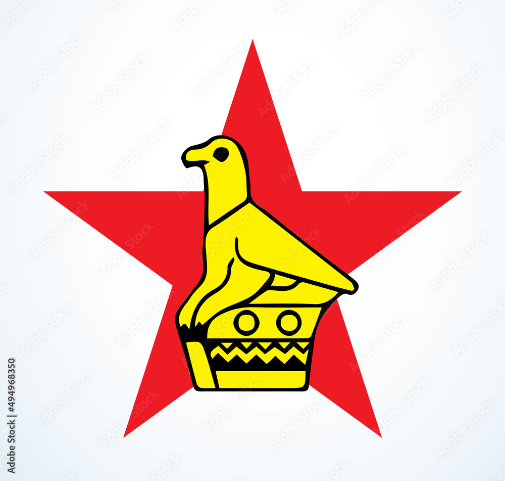 Symbol of Zimbabwe. Vector drawing icon Stock Vector | Adobe Stock