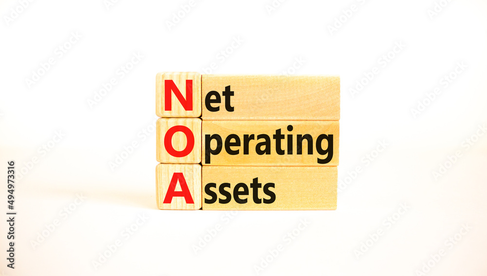 NOA net operating assets symbol. Concept words NOA net operating assets ...