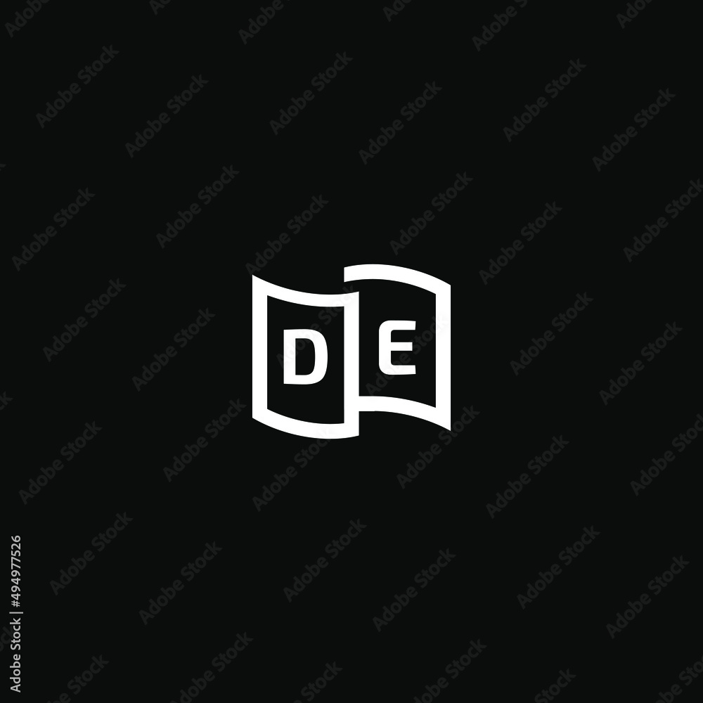DE letter design for logo and icon.DE monogram logo.vector illustration ...