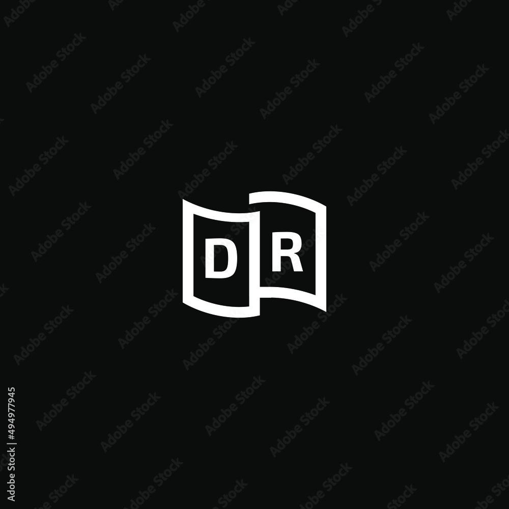 DR letter design for logo and icon.DR monogram logo.vector illustration ...