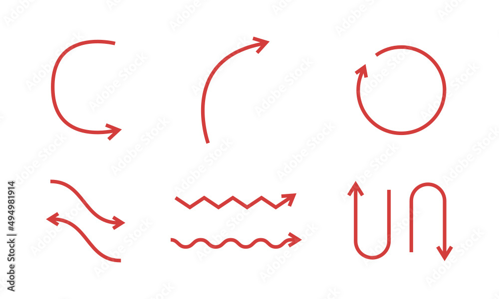 Arrow Set, Round Arrow, Curvy Arrows, Arrow Icon Set, Arrow Vectors ...