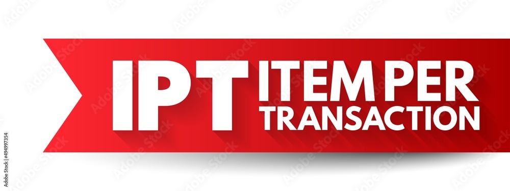 Vecteur Stock IPT Item Per Transaction - measure the average number of ...