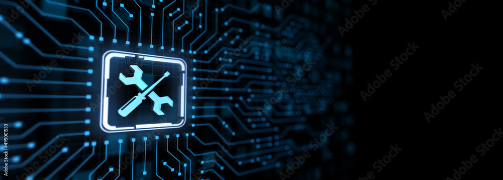 Technical support Customer service concept on virtual screen. Stock ...