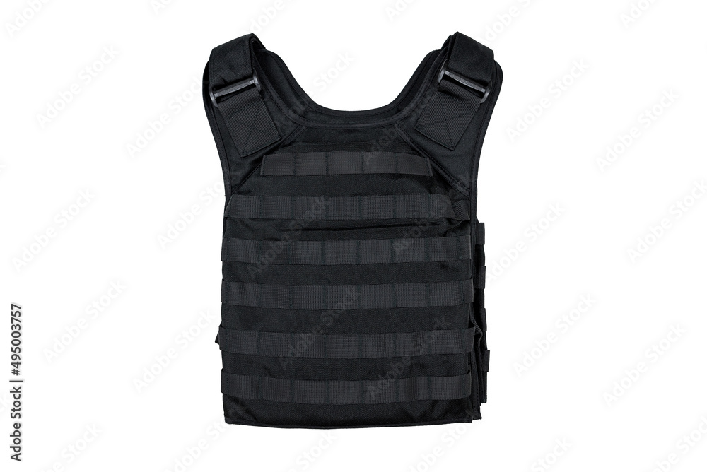 black body armor isolated on white Stock Photo | Adobe Stock