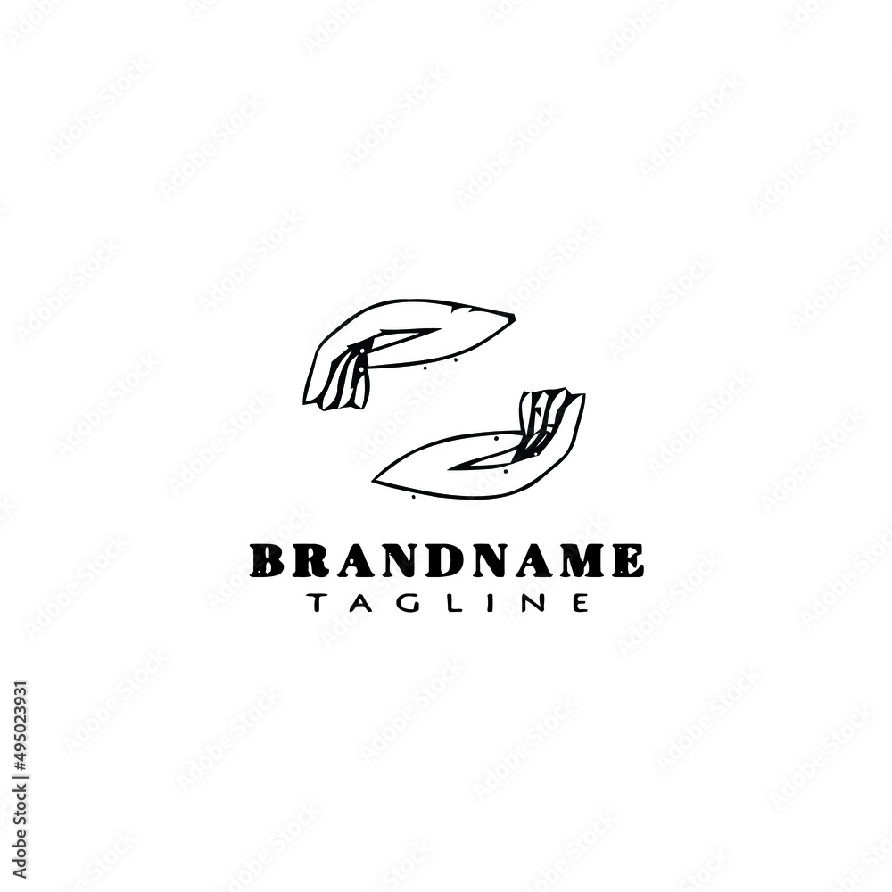 healing hand logo cartoon icon design template black isolated vector ...