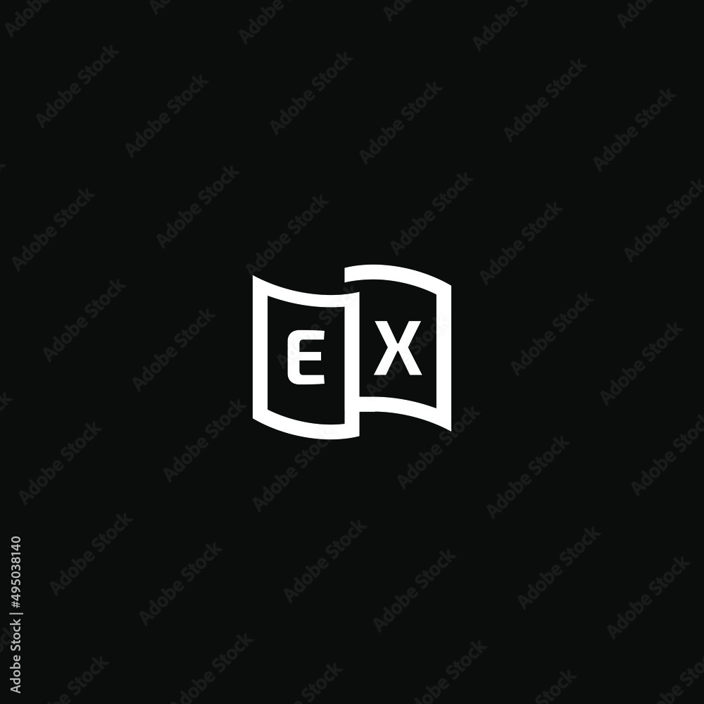 EX letter design for logo and icon.EX monogram logo.vector illustration ...