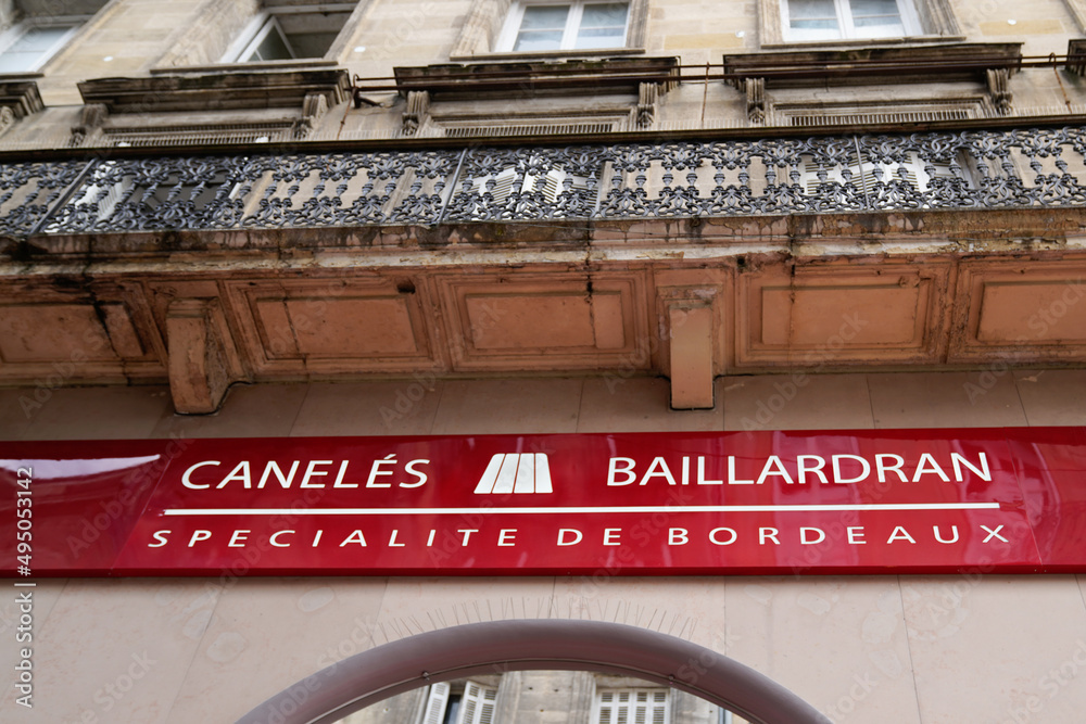 Baillardran brand logo and text sign front facade shop windows of ...