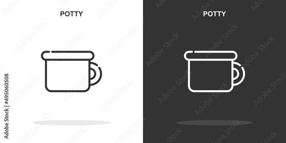 potty line icon. Simple outline style.potty linear sign. Vector ...