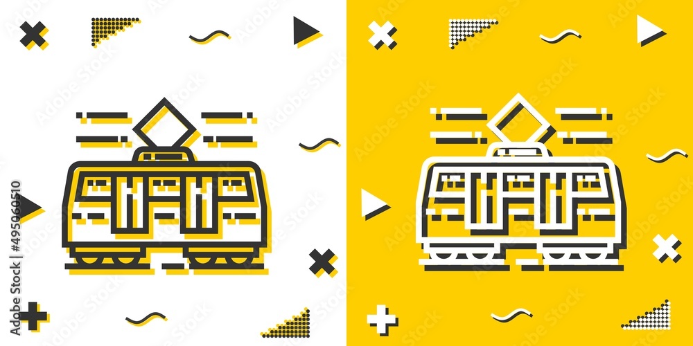 tram line icon. Simple outline style.tram linear sign. Vector ...