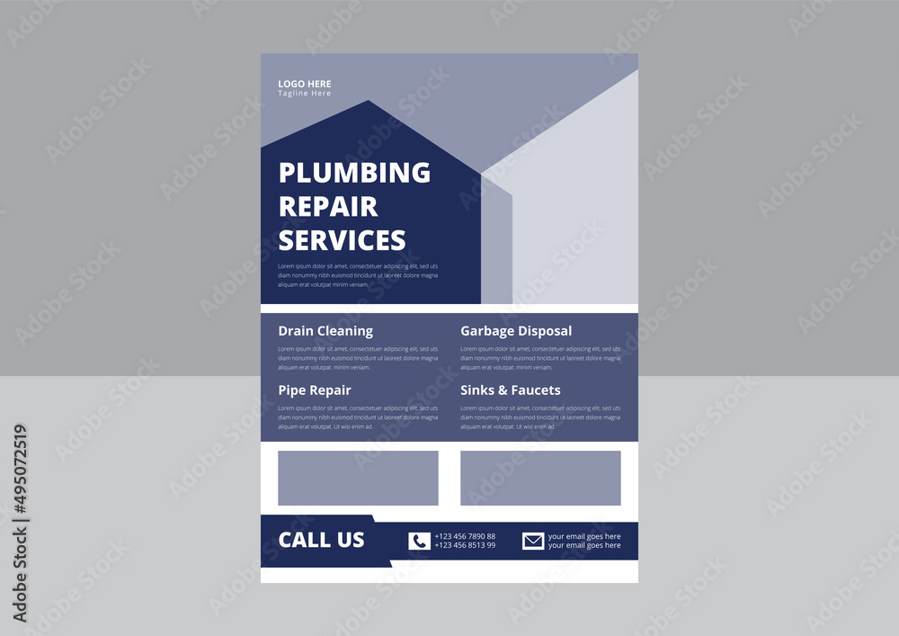 Plumbing Service Flyer Template. Professional Plumbing service flyer ...