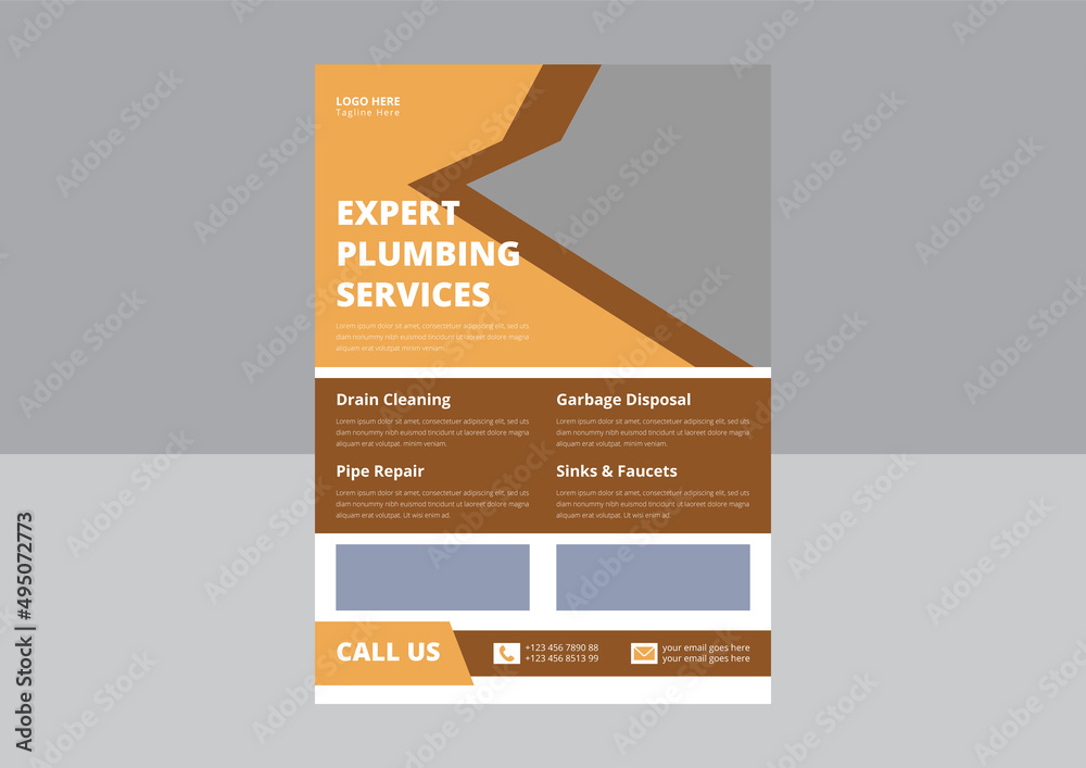 Plumbing Service Flyer Template. Professional Plumbing service flyer ...