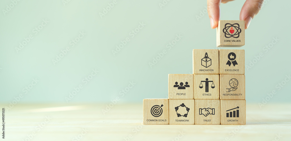 Core values,corporate values concept. Company culture and strategy ...