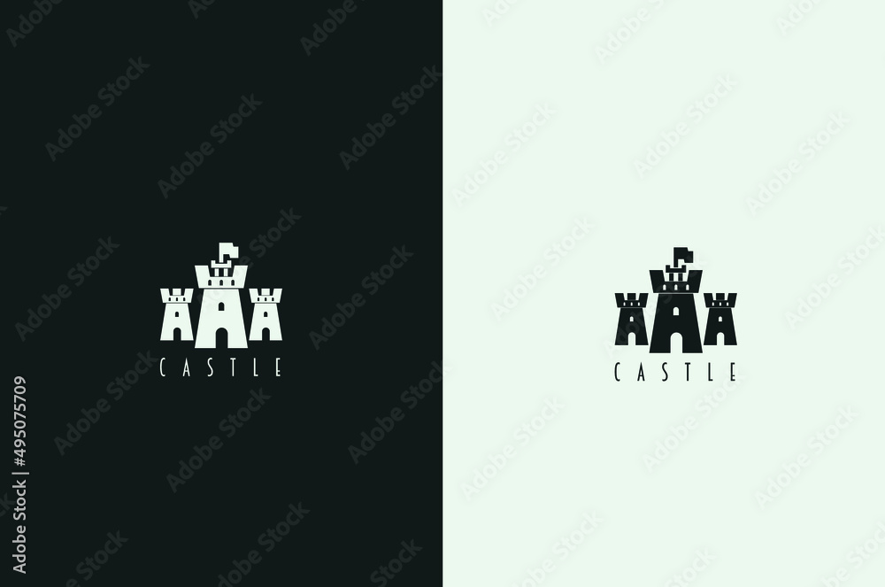 Minimal Castle Logo Design, Creative Castle Logo Stock Vector | Adobe Stock