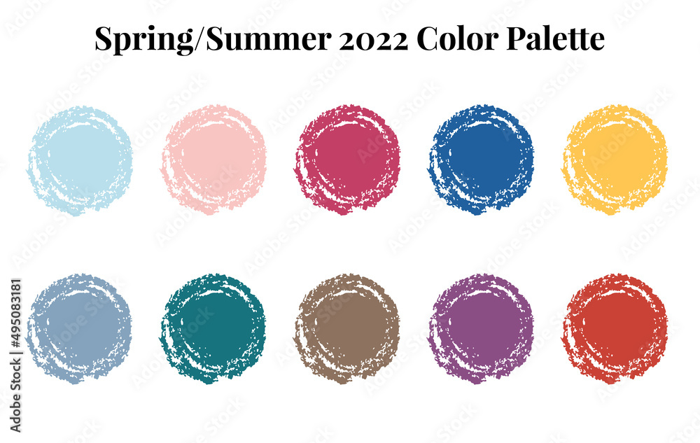 Spring/Summer 2022 Color Palette. Color swatch concept modern style ...